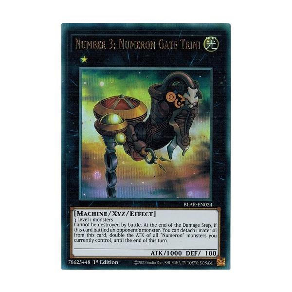 カード名:Ｎｏ.３ ゲート・オブ・ヌメロン−トゥリーニ/Number 3: Numeron Gate Trini収録:Battles of Legend：Armageddon【EU版】品番:BLAR-EN024レアリティ:ウルトラレアエクシ...