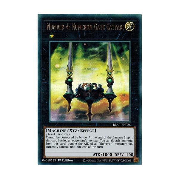 カード名:Ｎｏ.４ ゲート・オブ・ヌメロン−チャトゥヴァーリ/Number 4: Numeron Gate Catvari収録:Battles of Legend：Armageddon【EU版】品番:BLAR-EN025レアリティ:ウルトラ...