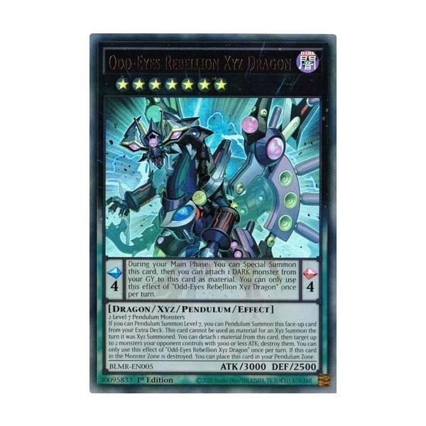 カード名:覇王黒竜オッドアイズ・リベリオン・エクシーズ・ドラゴン/Odd-Eyes Rebellion Xyz Dragon収録:Battles of Legend：Monstrous Revenge品番:BLMR-EN005レアリティ:ウ...