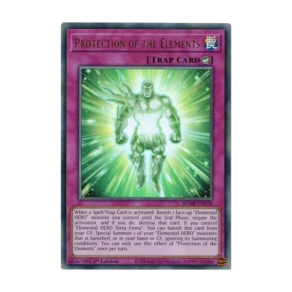カード名:エレメントの加護/Protection of the Elements収録:Battles of Legend：Monstrous Revenge品番:BLMR-EN038レアリティ:ウルトラレアカウンター罠このカード名の(2)の...
