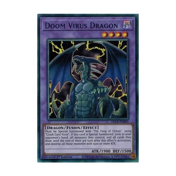 カード名:デス・ウイルス・ドラゴン/Doom Virus Dragon収録:Dragons of Legend：The Complete Series【EU版】品番:DLCS-EN055レアリティ:カラフルウルトラレア/青【1st】融合・効...