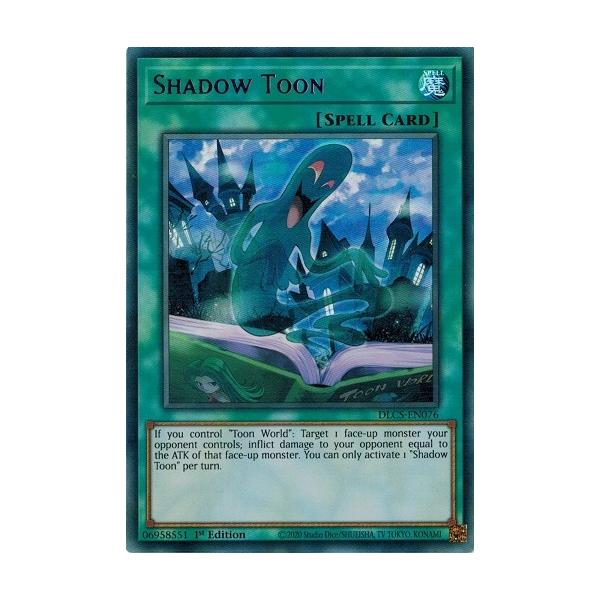 カード名:シャドー・トゥーン/Shadow Toon収録:Dragons of Legend：The Complete Series【EU版】品番:DLCS-EN076レアリティ:カラフルウルトラレア/紫【1st】通常魔法「シャドー・トゥー...