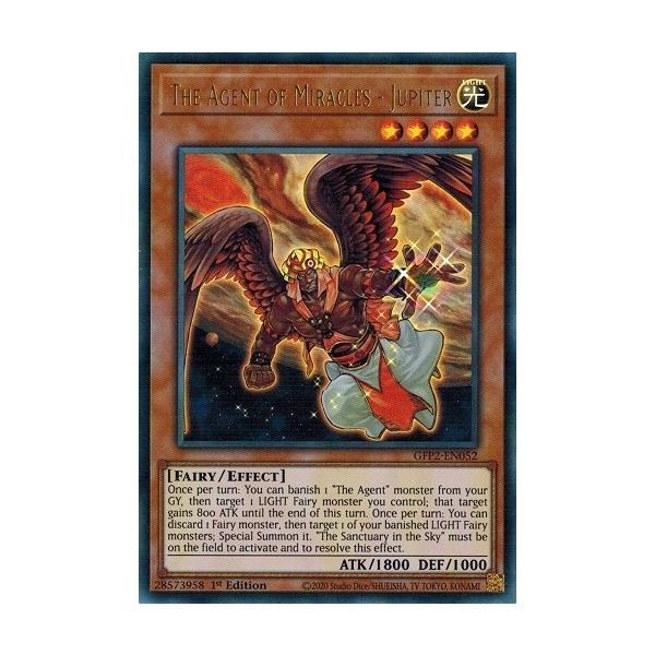 カード名:奇跡の代行者 ジュピター/The Agent of Miracles - Jupiter収録:Ghosts From the Past：The 2nd Haunting品番:GFP2-EN052レアリティ:ウルトラレア効果モンスタ...