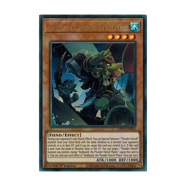 カード名:海造賊−赤髭の航海士/Redbeard, the Plunder Patroll Matey収録:Ghosts From the Past：The 2nd Haunting品番:GFP2-EN092レアリティ:ウルトラレア効果モン...