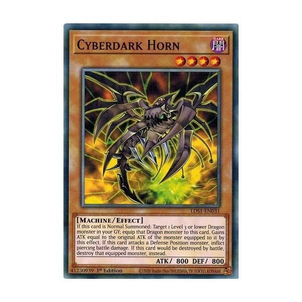カード名:サイバー・ダーク・ホーン/Cyberdark Horn収録:Legendary Duelists：Season 1【EU版】品番:LDS1-EN031レアリティ:ノーマル【1st】効果モンスター星４/闇属性/機械族/攻 800/守...