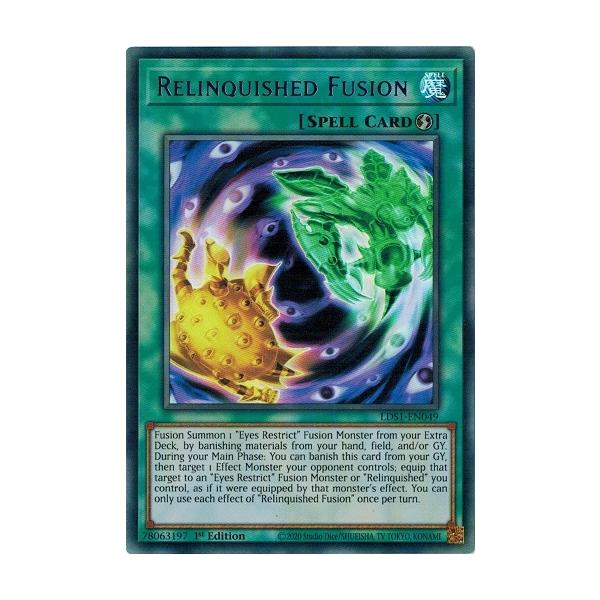 カード名:サクリファイス・フュージョン/Relinquished Fusion収録:Legendary Duelists：Season 1【EU版】品番:LDS1-EN049レアリティ:カラフルウルトラレア/紫【1st】速攻魔法このカード名...