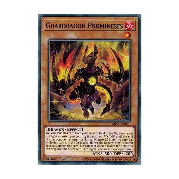 カード名:守護竜プロミネシス/Guardragon Promineses収録:2020 Tin of Lost Memories【EU版】品番:MP20-EN010レアリティ:ノーマル効果モンスター星１/炎属性/ドラゴン族/攻 500/守 ...