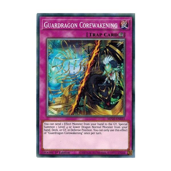 カード名:守護竜の核醒/Guardragon Corewakening収録:2020 Tin of Lost Memories【EU版】品番:MP20-EN031レアリティ:ノーマル永続罠このカード名の(1)の効果は１ターンに１度しか使用で...