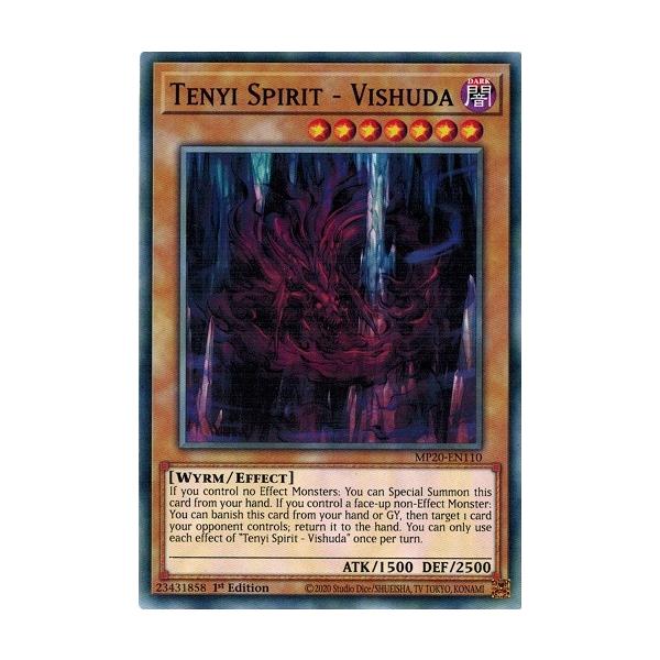 カード名:天威龍−ヴィシュダ/Tenyi Spirit - Vishuda収録:2020 Tin of Lost Memories【EU版】品番:MP20-EN110レアリティ:ノーマル効果モンスター星７/闇属性/幻竜族/攻1500/守25...