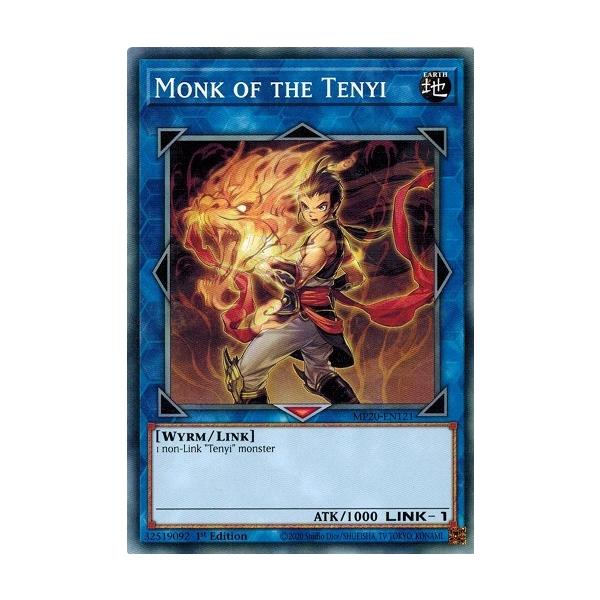 カード名:天威の拳僧/Monk of the Tenyi収録:2020 Tin of Lost Memories【EU版】品番:MP20-EN121レアリティ:ノーマルリンクモンスターリンク１/地属性/幻竜族/攻1000【リンクマーカー：下...