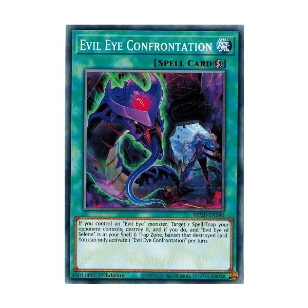 カード名:惨禍の呪眼/Evil Eye Confrontation収録:2020 Tin of Lost Memories【EU版】品番:MP20-EN240レアリティ:ノーマル速攻魔法このカード名のカードは１ターンに１枚しか発動できない。...