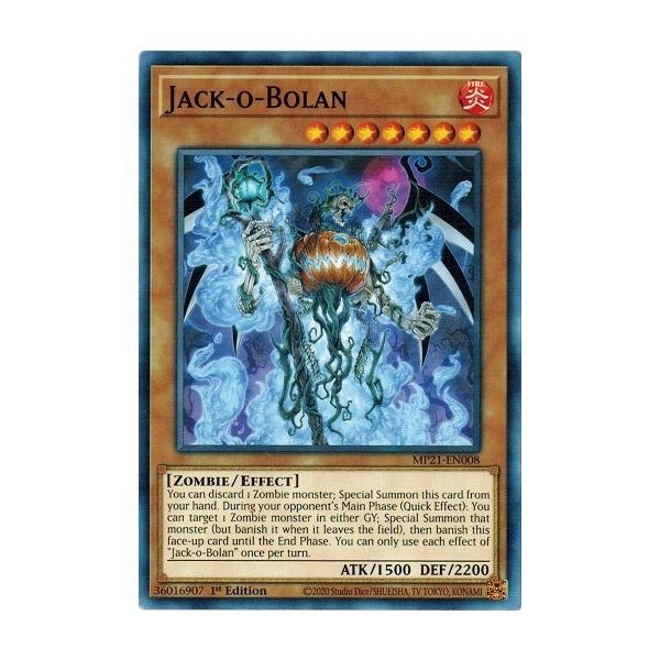 カード名:ジャック・ア・ボーラン/Jack-o-Bolan収録:2021 Tin of Ancient Battles品番:MP21-EN008レアリティ:ノーマル効果モンスター星７/闇属性/アンデット族/ATK1500/DEF2200この...