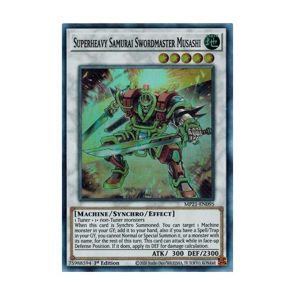 カード名:超重剣聖ムサ?Ｃ/Superheavy Samurai Swordmaster Musashi収録:2021 Tin of Ancient Battles品番:MP21-EN095レアリティ:スーパーレアシンクロ・効果モンスター星...