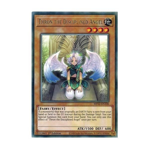 カード名:聖座天嗣ストン/Thron the Disciplined Angel収録:2022 Tin of the Pharaoh’s Gods Mega Pack品番:MP22-EN106レアリティ:レア効果モンスター星４/地属性/天使...