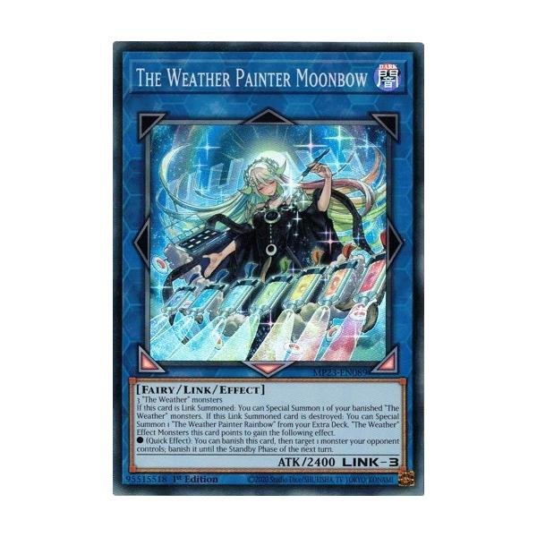 カード名:月天気アルシエル/The Weather Painter Moonbow収録:25th Anniversary Tin：Dueling Heroes Mega Pack品番:MP23-EN089レアリティ:スーパーレアリンク・効果...