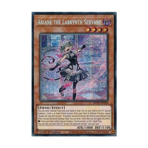 カード名:白銀の城の召使い アリアーヌ/Ariane the Labrynth Servant収録:25th Anniversary Tin：Dueling Heroes Mega Pack品番:MP23-EN228レアリティ:プリズマティ...