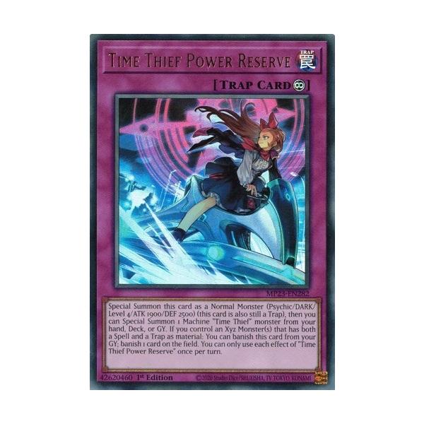 カード名:クロノダイバー・パワーリザーブ/Time Thief Power Reserve収録:25th Anniversary Tin：Dueling Heroes Mega Pack品番:MP23-EN282レアリティ:ウルトラレア永続...