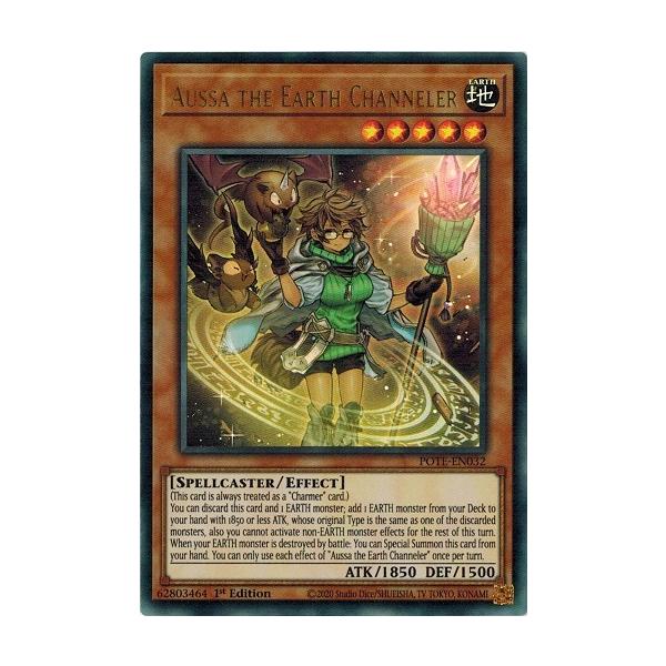 カード名:地霊媒師アウス/Aussa the Earth Channeler収録:POWER OF THE ELEMENTS品番:POTE-EN032レアリティ:ウルトラレア効果モンスター星５/地属性/魔法使い族/攻1850/守1500この...