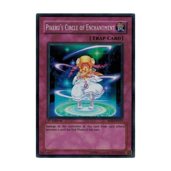 カード名:ピケルの魔法陣/Pikeru's Circle of Enchantment収録:Rise of Destiny品番:RDS-EN057レアリティ:スーパーレア通常罠このターンのエンドフェイズまで、このカードのコントローラーへのカ...