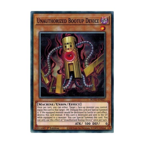 カード名:奇動装置メイルファクター/Unauthorized Bootup Device収録:ライズ・オブ・ザ・デュエリスト品番:ROTD-EN027レアリティ:ノーマルユニオン・効果モンスター星１/闇属性/機械族/攻 500/守   0こ...