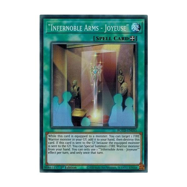 カード名:『焔聖剣−ジョワユーズ』/"Infernoble Arms - Joyeuse"収録:ライズ・オブ・ザ・デュエリスト品番:ROTD-EN055レアリティ:スーパーレア装備魔法このカード名の(1)(2)の効果は１ターンに１度、いずれ...