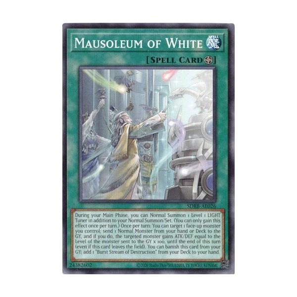 カード名:Mausoleum of White/光の霊堂収録:Structure Deck: Rise of the Blue-Eyes品番:SDRB-AE026レアリティ:ノーマルフィールド魔法(1)：このカードがフィールドゾーンに存在す...