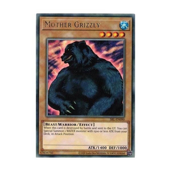 カード名:グリズリーマザー/Mother Grizzly収録:Spell Ruler 25th reprinted edition品番:SRL-EN090レアリティ:レア効果モンスター星４/水属性/獣戦士族/攻1400/守1000(1)：こ...