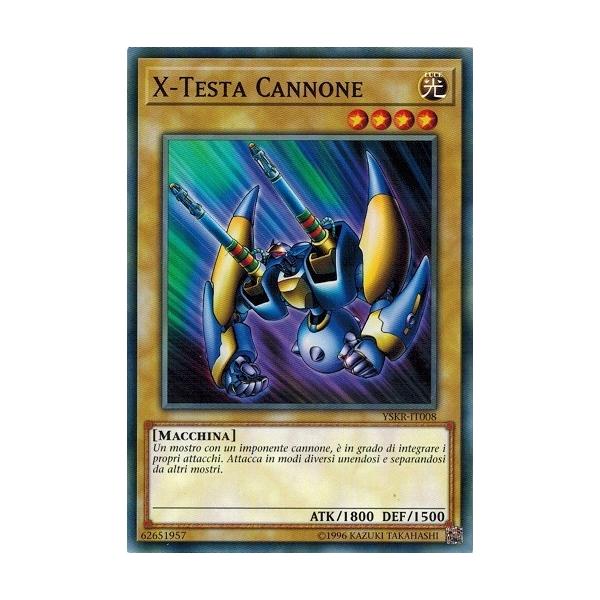 カード名:Ｘ−ヘッド・キャノン/X-Testa Cannone収録:Starter Deck Kaiba - Reloaded品番:YSKR-IT008レアリティ:ノーマル通常モンスター星４/光属性/機械族/攻1800/守1500強力なキャ...