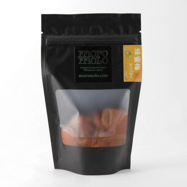 スタンドパックのお洒落な蜂蜜梅です。※包装不可商品です。[販売元]moro molo（和歌山市つつじが丘）[製造者]株式会社勝股農園（日高郡みなべ町）[原材料]梅、漬け原材料［食塩、還元水飴、醸造酢、砂糖、蜂蜜］/酸味料、調味料（アミノ酸等...