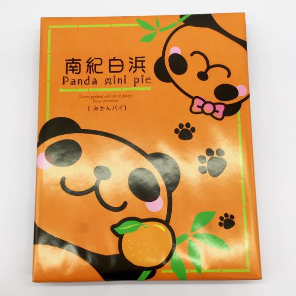 ●商品説明南紀白浜パンダみかんパイ●内容量28枚●原材料小麦粉(国内製造)、マーガリン、砂糖、鶏卵、みかんジャム、全粉乳、食塩、香料、乳化剤、着色料（カロテン）、ゲル化剤（ベクチン）、酸味料、酸化防止剤（V.E）、（原材料の一部に大豆を含む...