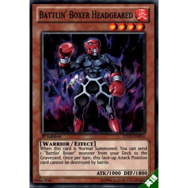 ■遊戯王(英語)■ＢＫ ヘッドギア■Battlin' Boxer Headgeared■LTGY-EN016/英語版/■79867938■ノーマル■効果モンスター■レベル４/炎属性/戦士族/攻1000/守1800[ハ行]バーニングナックラー...