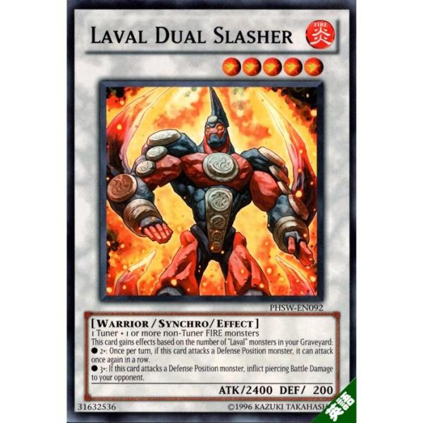 ■遊戯王(英語)■ラヴァル・ツインスレイヤー■Laval Dual Slasher■PHSW-EN092/英語版/■31632536■ノーマル■シンクロ・効果モンスター■レベル５/炎属性/戦士族/攻2400/守200[ラ行]ラヴァルツインス...
