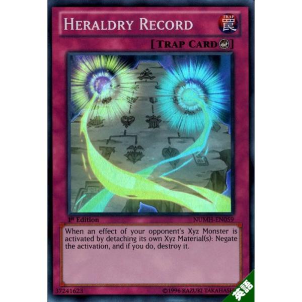 ■遊戯王(英語)■紋章の記録■Heraldry Record■NUMH-EN059/英語版/1st■37241623■スーパーレア■カウンター罠[マ行]メダリオンレコード/めだりおんれこーど■状態ランクは『A』〜『B』です。小さな傷・いたみ...