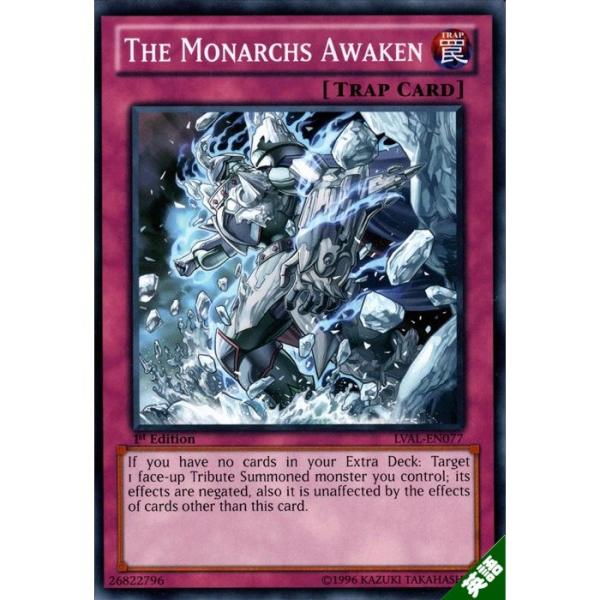 ■遊戯王(英語)■帝王の凍志■The Monarchs Awaken■LVAL-EN077/英語版/■26822796■ノーマル■通常罠[タ行]テイオウノトウシ/ていおうのとうし■状態ランクは『A』〜『B』です。小さな傷・いたみがあるものも...