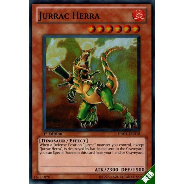 ■遊戯王(英語)■ジュラック・ヘレラ■Jurrac Herra■HA04-EN018/英語版/1st■16111820■スーパーレア■効果モンスター■レベル６/炎属性/恐竜族/攻2300/守1500[サ行]ジュラックヘレラ/じゅらっくへれら...