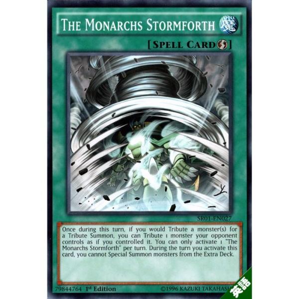 ■遊戯王(英語)■帝王の烈旋■The Monarchs Stormforth■SR01-EN027/英語版/■79844764■ノーマル■速攻魔法[タ行]テイオウノレッセン/ていおうのれっせん■状態ランクは『A』〜『B』です。小さな傷・いた...