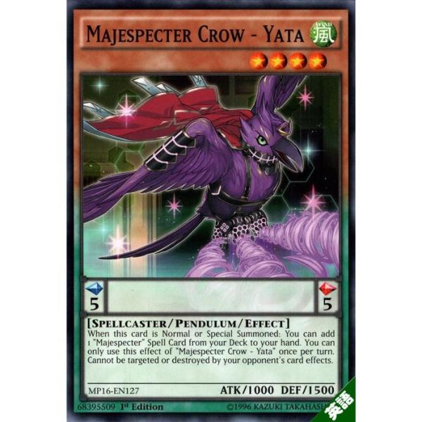 ■遊戯王(英語)■マジェスペクター・クロウ■Majespecter Crow - Yata■MP16-EN127/英語版/■68395509■ノーマル■ペンデュラム・効果モンスター■レベル４/風属性/魔法使い族/攻1000/守1500[マ行...
