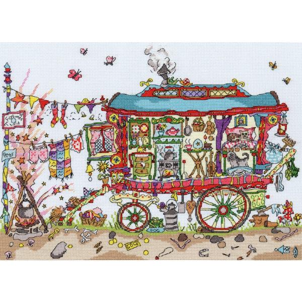 ・出来上がりサイズ：36×26cm・キット内容：刺繍布(ツヴァイガルト社製アイーダ)、刺しゅう糸、スパンコール、針、図案、説明書(英語)、簡単な日本語説明・イギリス製 (Made in United Kingdom.)・刺繍布目数：16カウ...