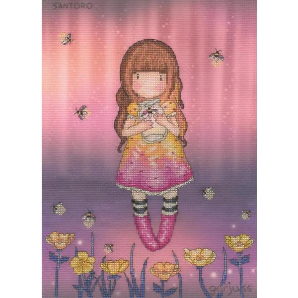 ・出来上がりサイズ：22cm×30.5cm (刺繍部分だけでなく、余白を含んだサイズになります。)・キット内容：刺繍布(ツヴァイガルト社製アイーダ/背景印刷済み)、刺しゅう糸、スパークル糸、ビーズ、針、図案、説明書(英語)、簡単な日本語説明...