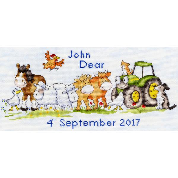 お名前、日付は自由に変えられます（アルファベット・数字図案付き）・出来上がりサイズ：38×18cm・キット内容：刺繍布(ツヴァイガルト社製)、刺しゅう糸、針、図案(アルファベット・数字図案つき)、説明書(英語)、簡単な日本語説明・イギリス製...