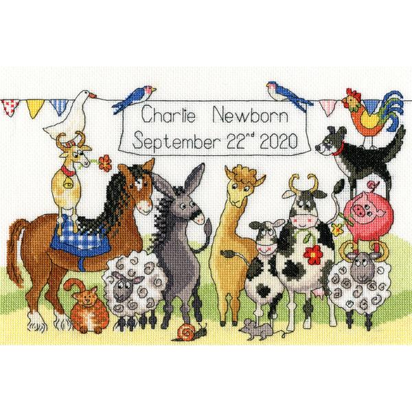 お名前、日付は自由に変えられます（アルファベット・数字図案付き）・出来上がりサイズ：31×21cm・キット内容：刺繍布(ツヴァイガルト社製)、刺しゅう糸、針、図案(アルファベット・数字図案つき)、説明書(英語)、簡単な日本語説明・イギリス製...