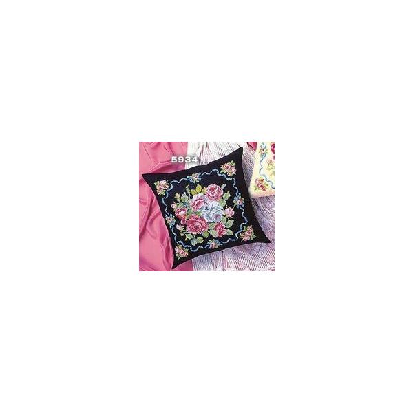 ※布色:ベージュ(No.5933)は廃番・完売となりました。●キット内容：刺繍糸、刺繍布、クロスステッチ針、図案付説明書●難易度：C(中級者向け)●クッション40×40cm(別売)●デザイン：尾上雅野●オリムパス刺繍布No.3000(ジャバ...