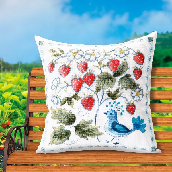 ・キット内容：刺繍糸、刺繍布、クロスステッチ針、図案付説明書・難易度：B(中〜上級者向け)・クッション40×40cm(別売)・デザイン：オノエ・メグミ・オリムパス刺繍布No.3000(ジャバクロス中目、オフホワイト)使用・布目数：9カウント...