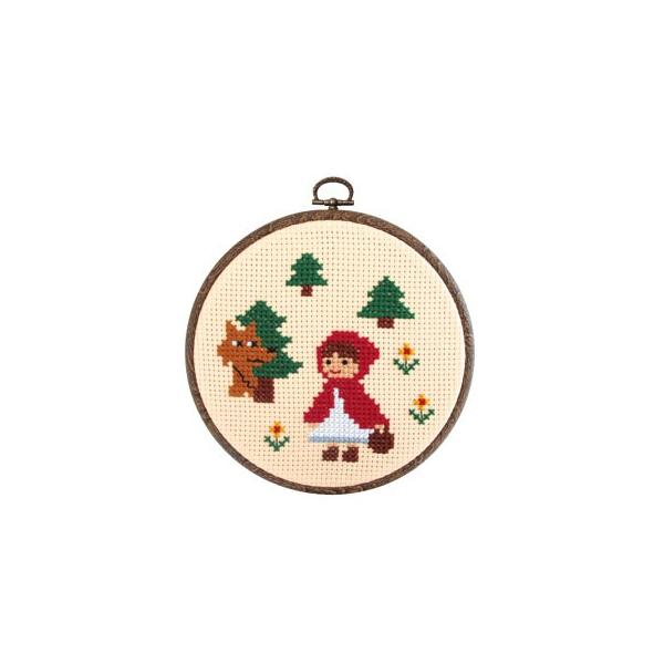 かわいい物語がししゅうキットになりました。お部屋のインテリアに最適です。・製作時間の目安：4〜5時間・キット内容：25番刺繍糸(綿100％)、刺しゅう布(No.3000布、ジャバクロス中目・ベージュ)、ししゅう針(クロス針)、おしゃれフープ...