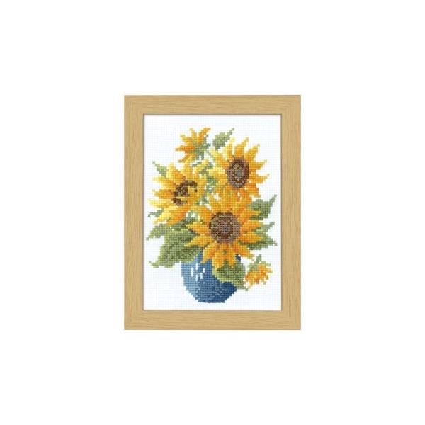 壁掛け・スタンド兼用木製フレームつき・キット内容：25番刺繍糸(綿)、刺繍布(綿)、クロスステッチ針、図案付説明書、木製フレーム・難易度：B(初〜中級者向)・出来上がりサイズ　額外径:約15cm×20cm、額内径：約11.6cm×16.6c...