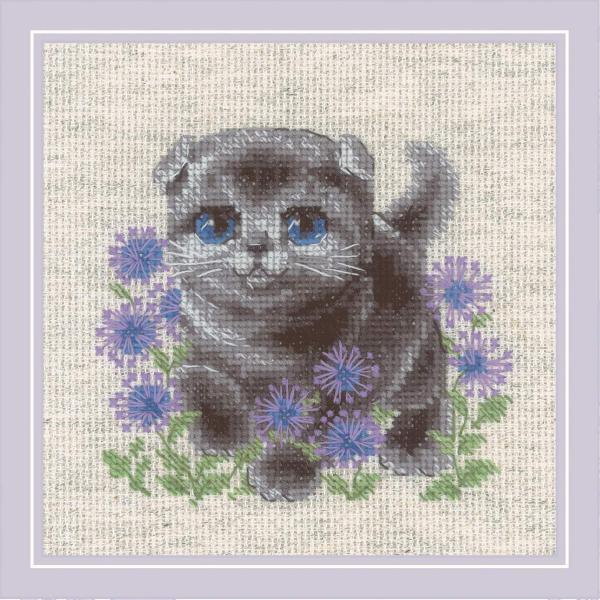 ・出来上がり寸法(刺繍面サイズ)：15×15cm・キット内容：ウールアクリル極細毛糸、刺繍布(麻アイーダ)、クロス針、図案、簡単な日本語説明・難易度：初級者向け・刺繍布目数：14カウント(1インチ≒2.54cmあたり14目、10cmあたり約...