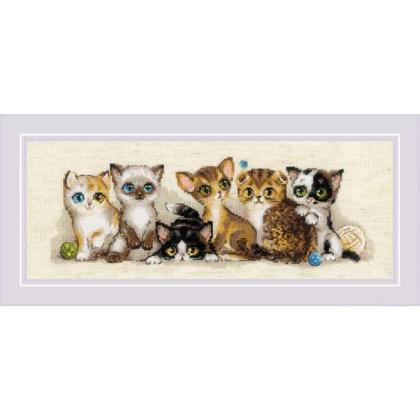 ・出来上がり寸法(刺繍面サイズ)：40×15cm・キット内容：ウールアクリル極細毛糸、刺繍布(麻アイーダ)、クロス針、図案、簡単な日本語説明・難易度：中級者向け・刺繍布目数：14カウント(1インチ≒2.54cmあたり14目、10cmあたり約...