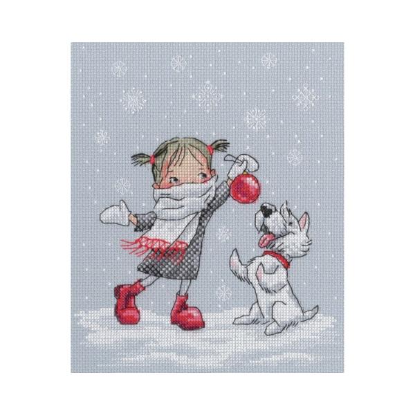 ・刺繍面サイズ：17×21cm (余白を含む)・キット内容：刺繍糸、(DMC製、綿100％)、刺繍布(綿100％、グレー)、針、図案、簡単な日本語説明・刺繍布目数：14カウント(1インチ≒2.54cmあたり14目、10cmあたり約55目)・...