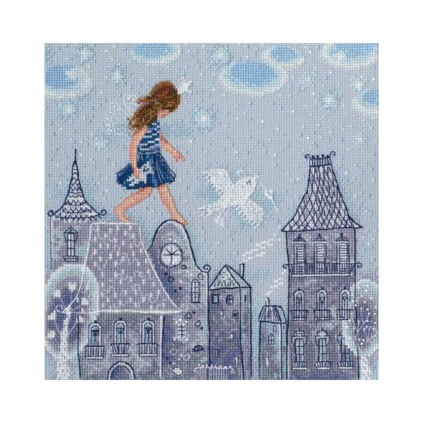 ・刺繍面サイズ：24×24cm (余白を含む)・キット内容：刺繍糸、(DMC製、綿100％)、刺繍布(綿100％、グレー)、針、図案、簡単な日本語説明・刺繍布目数：14カウント(1インチ≒2.54cmあたり14目、10cmあたり約55目)・...