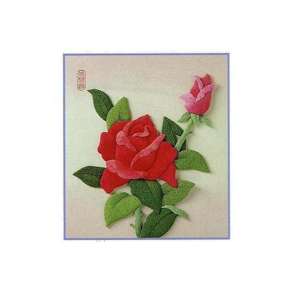 ○出来上がりサイズ：幅約24cm×高さ約27cm (色紙サイズ)○難易度：初〜中級者向け○セット内容：色紙、布、ボール紙、説明書、他●別途用意するもの：目打ち、はさみ、ボンド、押絵ヘラ、ピンセット、ミニゴテ等。※一部の布の色・柄が写真と異な...